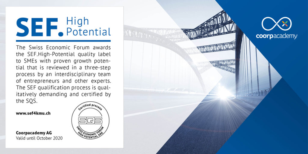 Coorpacademy awarded as «SEF.HIGH-POTENTIAL» by the Swiss Economic ...