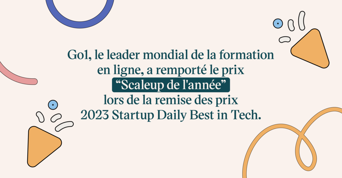 Go1 récompensé par les Startup Daily Best in Tech Awards ! - Blog Coorpacademy